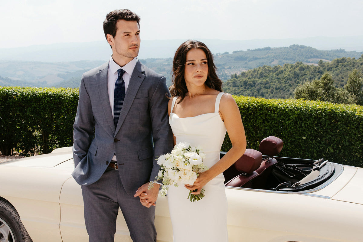 Tyler and Christina in the Grace Gown – Grace Loves Lace US