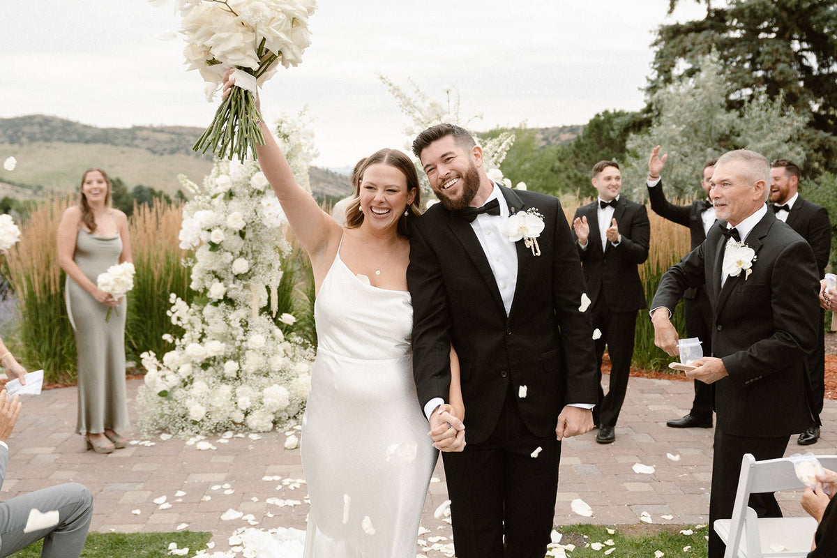 Trevor and Taylor in the Aura Gown – Grace Loves Lace US