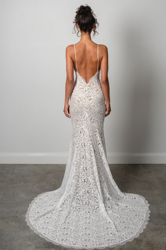 Sofia | Low Back Lace Wedding Dress – Grace Loves Lace US